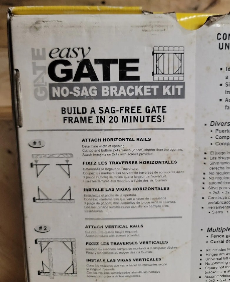 Gate No Sag Bracket Kit HOMAX RHODES AMERICAN Easy Fence Shed Entry ...