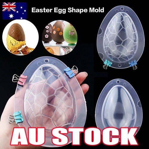 Plastic 3D Easter Egg Shape Mold Chocolate Candy Mould Fondant Cake ...