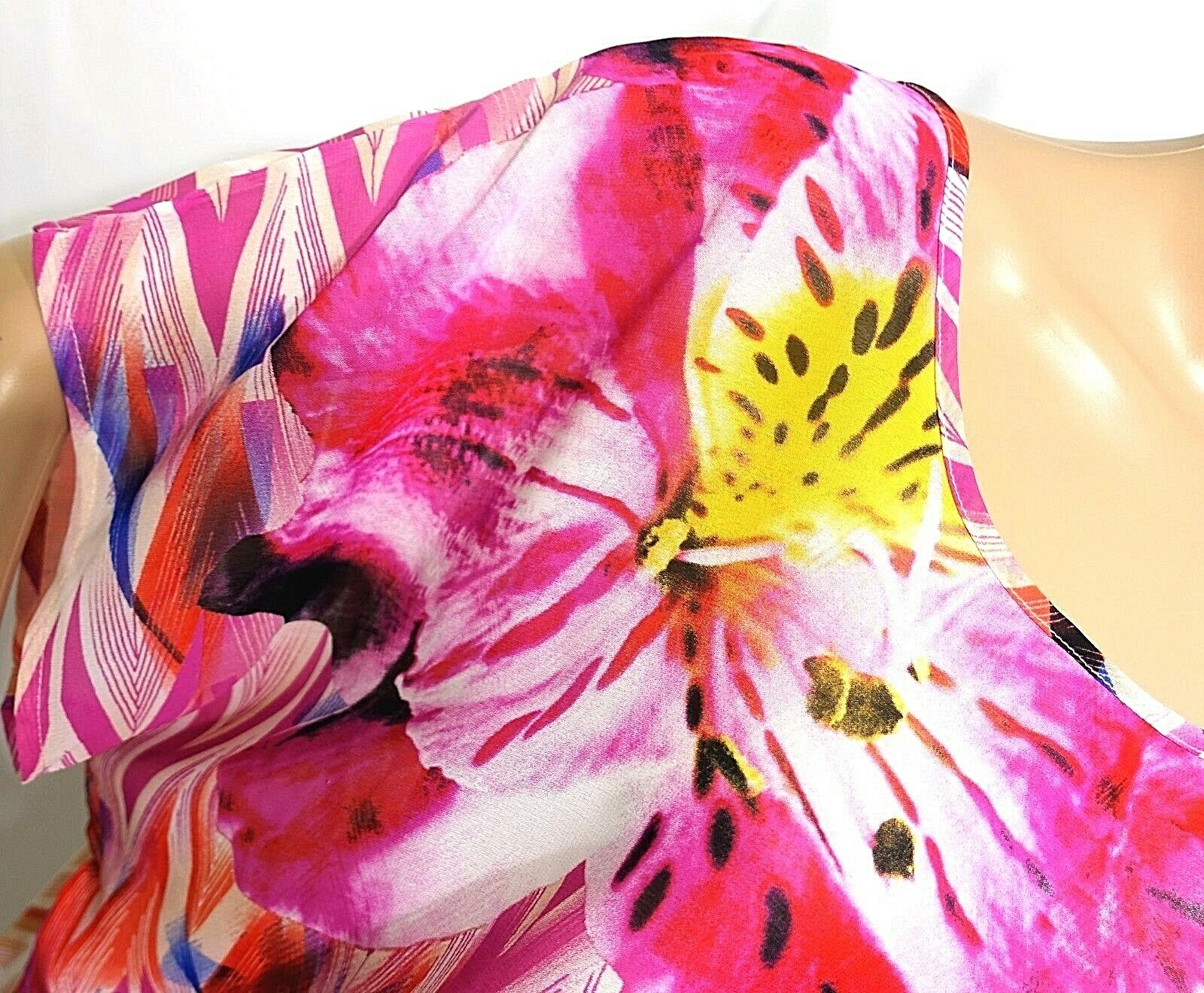 Unique Spectrum Women Plus Size 1x 2x 3x Hi Lo Chiffon Tunic Top Blouse ...