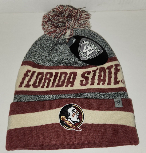 Florida State Seminoles NCAA Cumulus Knit Beanie With Pom, Top Of The ...