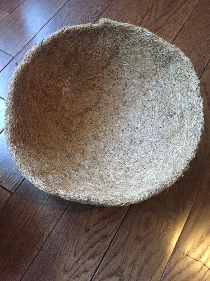 2 Plant Liners Coco Fiber Coir Wire Baskets Coconut Inserts Set Pair 10 ...