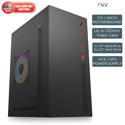 2024 Micro ATX Gaming Office Home Computer PC Case AMD Intel Support M-ATX ITX | eBay