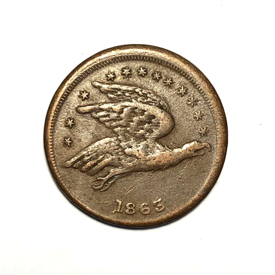 1863 Wright Cincinnati / Flying Eagle Civil War Token | eBay
