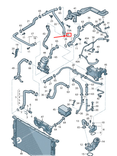 NUEVO AUDI A6 AVANT C7 TUBO DE REFRIGERANTE DEL MOTOR 059121065DT ...