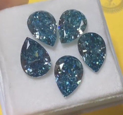 5Ct Natural 5Pc Pear Cut Blue diamond CERTIFIED D Grade VVS1 +1 N2W3 | eBay