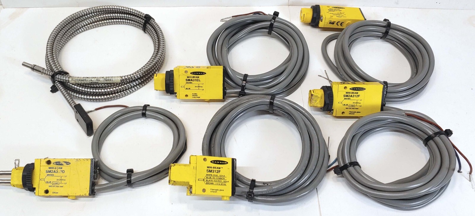 5 BANNER MINI-BEAM Sensors SM2A312F SM2A312D SMA31EL SM312F + R26S ...