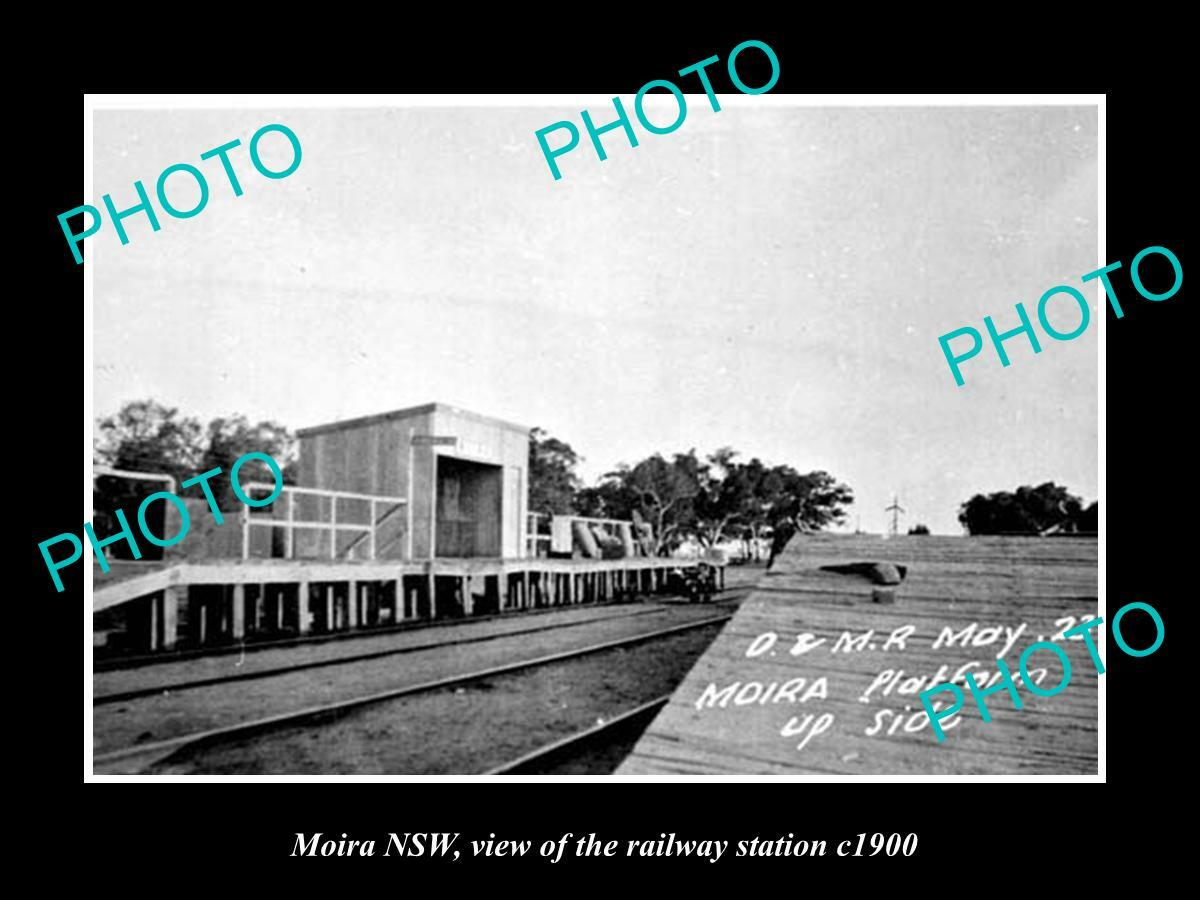OLD 8x6 HISTORIC PHOTO OF MOIRA NSW VIEW OF THE RAILWAY STATION 1900 ...