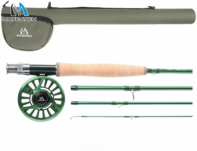 Maxcatch Premier Fly Fishing Rod with Avid Fly Reel and Rod Case, 3/4,5 ...