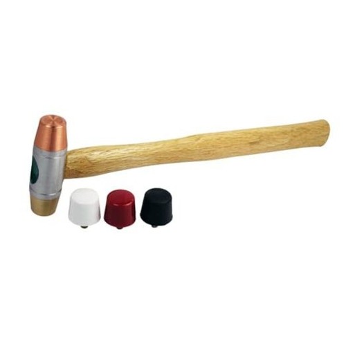 5-IN-1 Dual Interchangeable Hammer - Threaded Copper, Brass Faces - 9 ...
