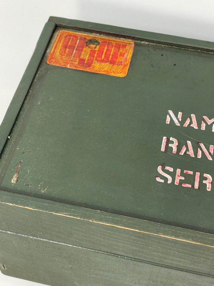 Vintage Empty 1960s GI Joe Wooden Footlocker Storage Box Army Green | eBay