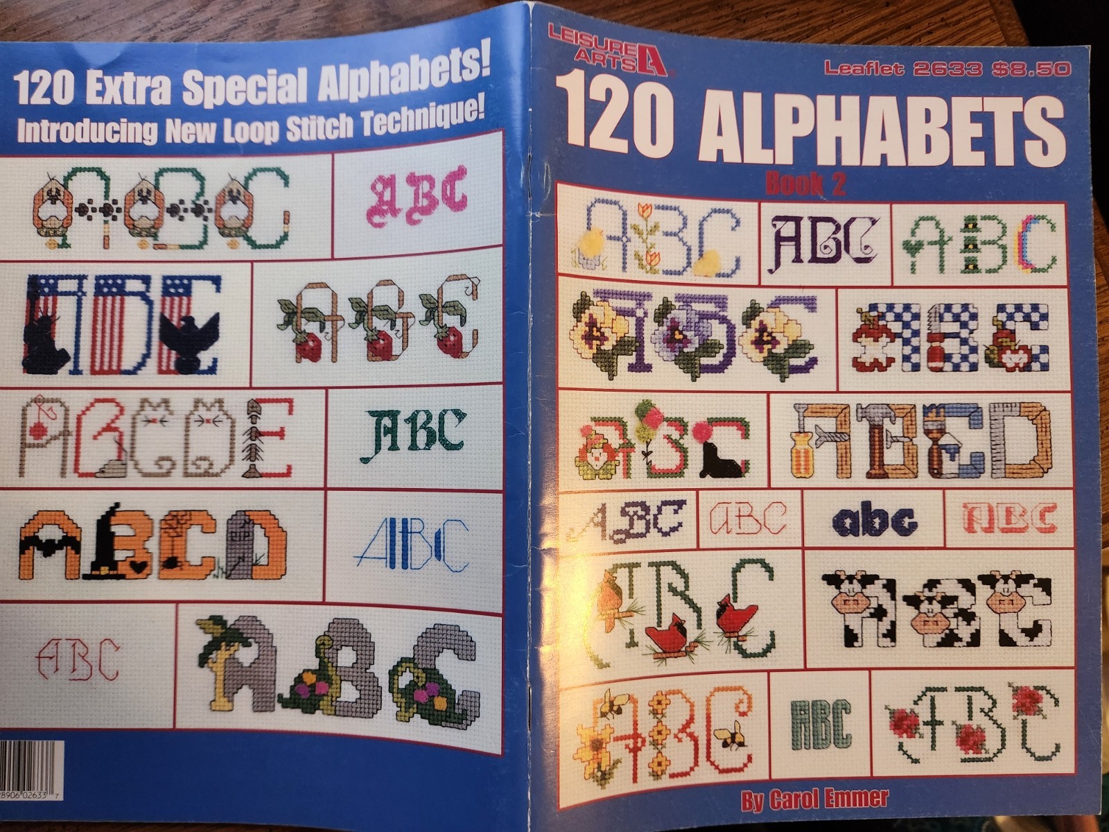 120 Alphabets book 2, Leisure Arts cross stitch by Carol Emmer - 1994 ...