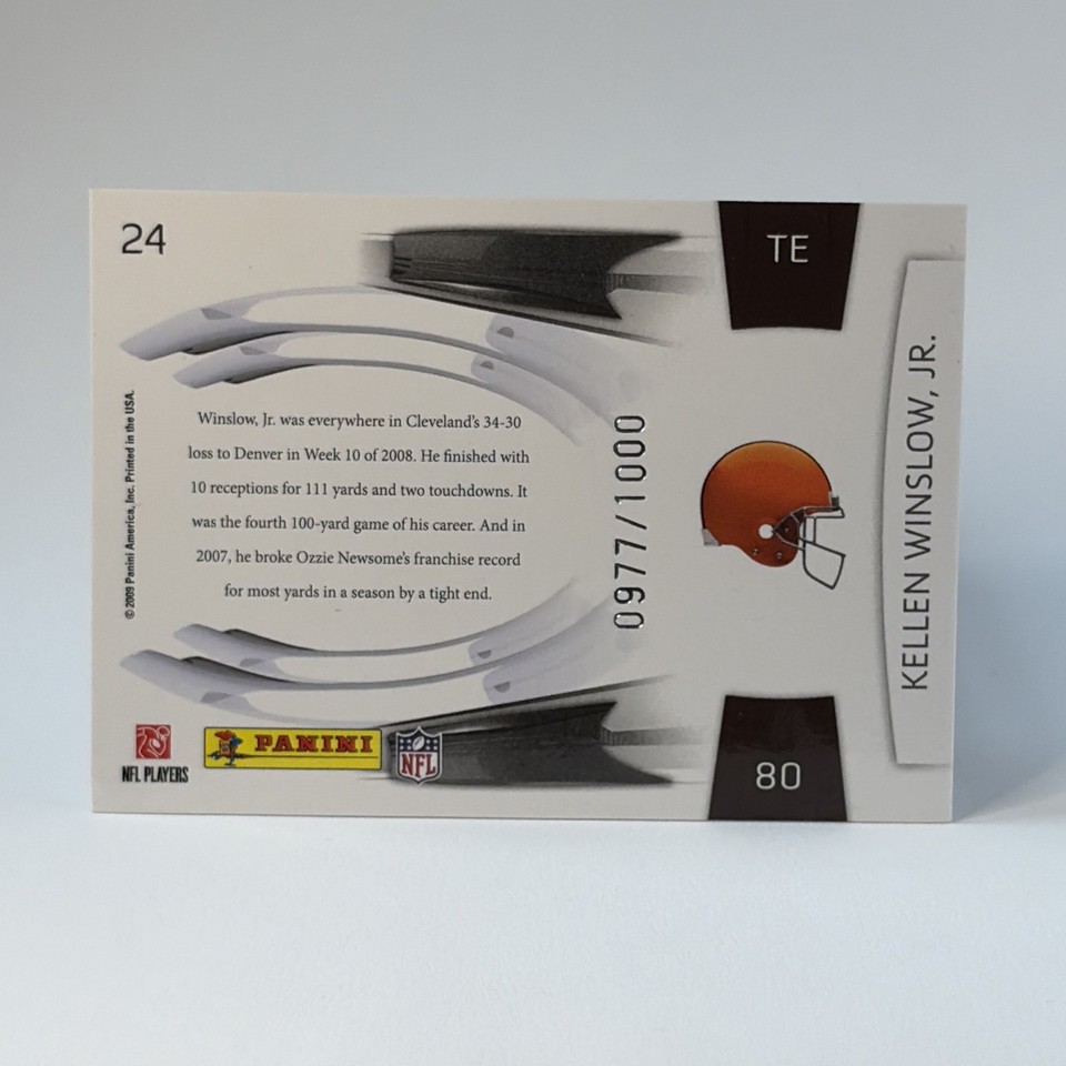 2009 Playoff Prestige Prestigious Pros Blue /1000 Kellen Winslow Jr #24 ...