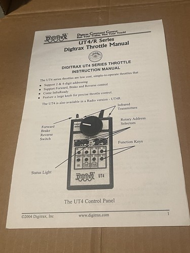 Digitrax LocoNet UT4 Infrared Utility Throttle | eBay