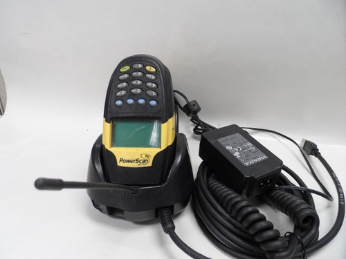 Datalogic Powerscan M8300 DK 910MHz Barcode Scanner 16 KEYS w/ BC8060 ...