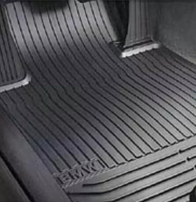 Genuine BMW Rubber Floor Mats - Front - Black 51-47-2-153-725 | eBay