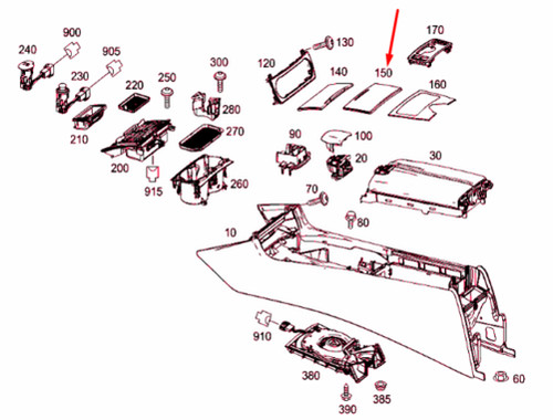 NEW MERCEDES-BENZ CLS C218 DRINK HOLDER COVER A2186805507 OEM | eBay