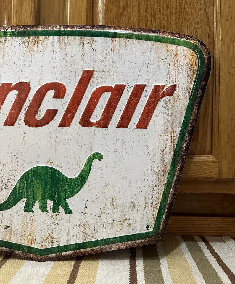 Sinclair Dino Gasoline Metal Sign Garage Vintage Style Wall Decor Tools ...