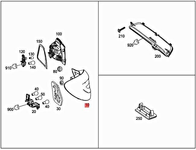 Genuine MERCEDES W246 B-CLASS Tail Light Rear Lamp Right 2468200664 | eBay