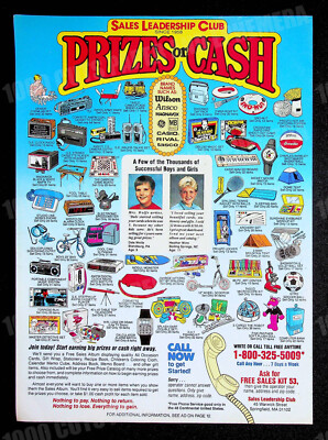 Sales Leadership Club Prizes or Cash 1989 Trade Print Magazine Ad ...