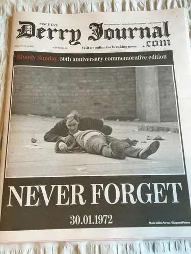 "Bloody Sunday" 50th Anniversary "Derry Journal" Newspaper ...