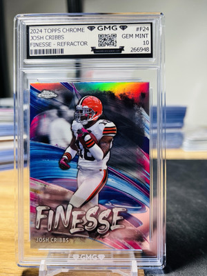 2024 Topps Chrome Josh Cribbs Finesse Refractor SP GMG Graded 10 Gem ...
