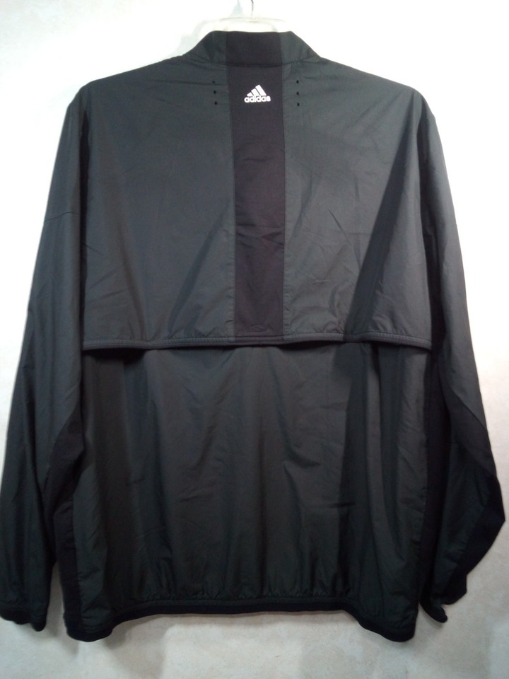 Adidas Golf Clima Proof Windbreaker Men XXL Black Full Zip Breathable ...