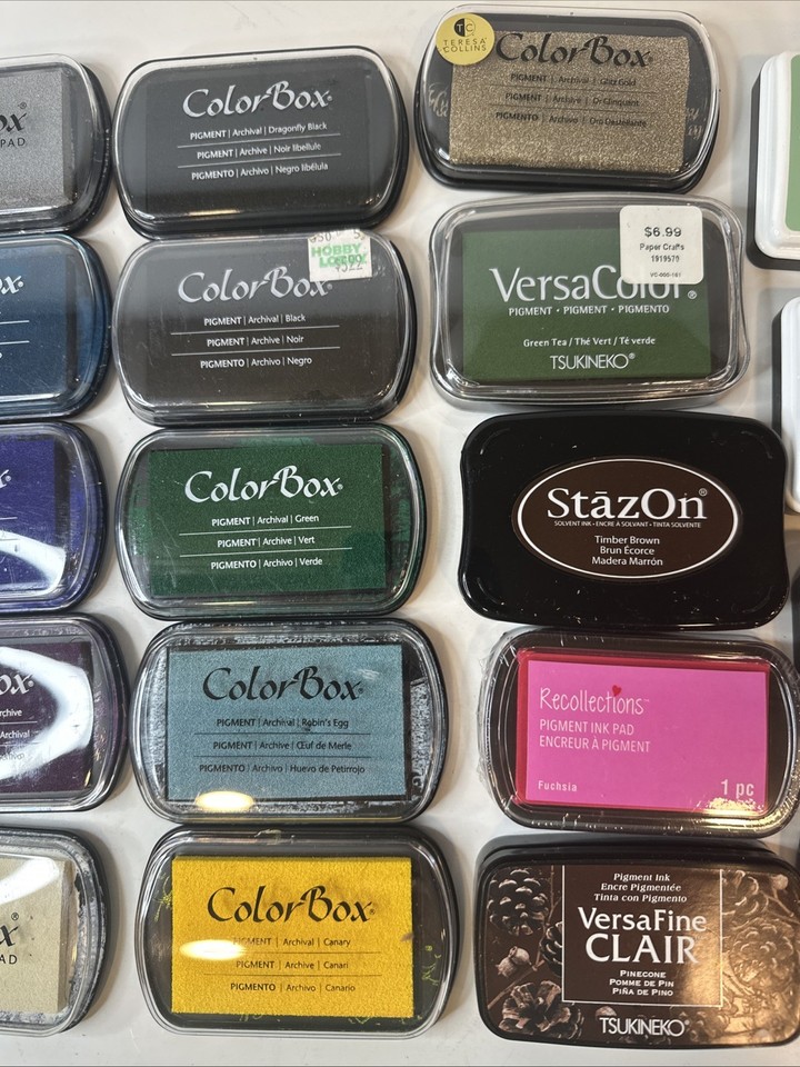 ColorBox Pigment Stamp Pads • 24 Colors New & Open Ink Pads For Stamps ...