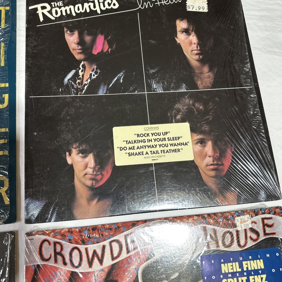 VTG 1980s Rock Vinyl Lp Lot Police Crowded House Romantics SHRINK HYPE ...