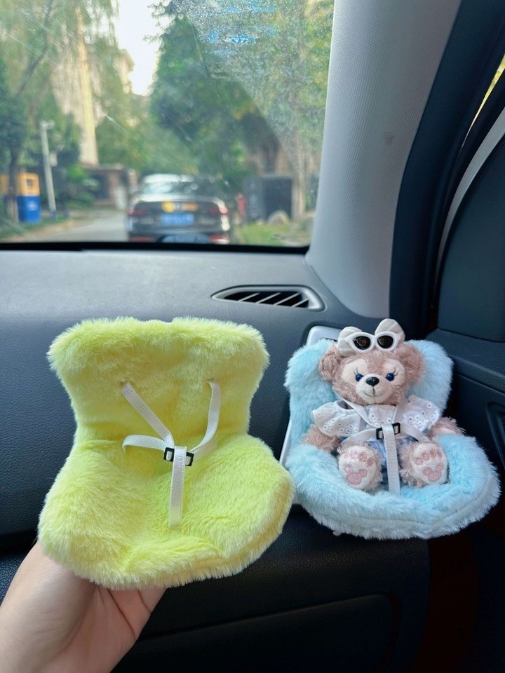 NEW LEOPARD Plush Mini Fuzzy Car Seat Kpop Fashion Labubu Trendy Doll ...
