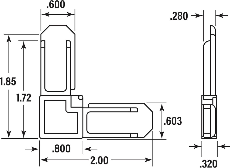Screen Frame Corner, 5/16 In. x 3/4 In., Bronze Plastic (50 Pack) | eBay