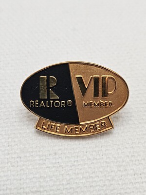 Vintage R Realtors VIP Life Member Gold Filled Lapel Push Back Pin. | eBay