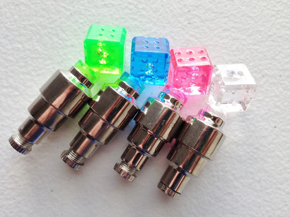 (1) LED Valve CAP Bike Bicycle Wheel Stem tire Motion el Neon Light FOR ...