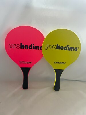 2 Paddle Set in Pink and Yellow Neon Colors - Pro Kadima Paddles | eBay