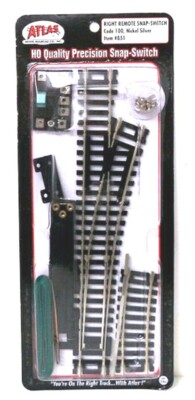 HO Scale Atlas 851 Code 100 Remote Right-Hand Snap-Switch Turnout ...
