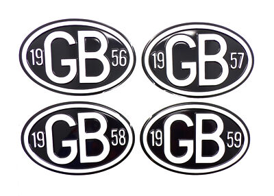 Universal Vintage Classic Car Metal GB Badge with Date VW Beetle Camper ...