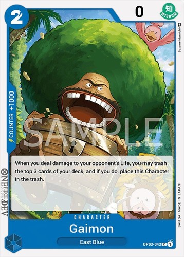 Gaimon [ONE PIECE TCG] Trading Card Game - Carddass [NEAR MINT NM] OP03 ...