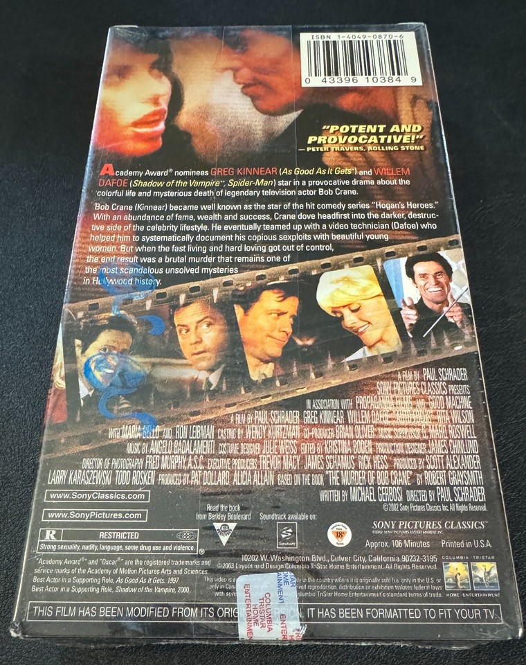 Auto Focus (VHS, 2002) - Greg Kinnear, Willem DaFoe - New / Sealed ...