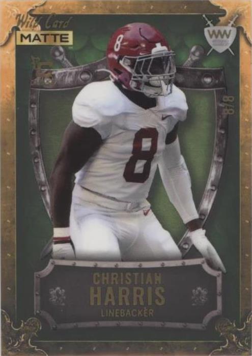 2022 Wild Card MATTE - Weekend Warriors Christian Harris #WW-8 Silver ...