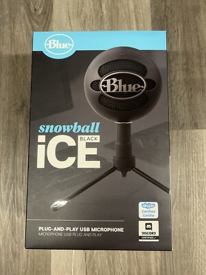 Blue Snowball Black iCE Plug And Play USB Microphone 836213001929| eBay