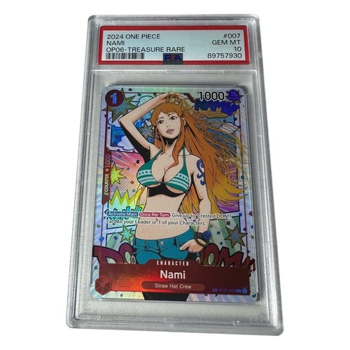 2024 One Piece Wings of The Captain Nami OP-06 #007 Treasure Rare PSA 10 | eBay