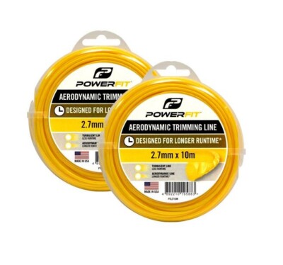 Powerfit 2.7mm x 10m Trimmer Line Aerodynamic Long Lasting String Line ...