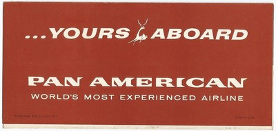 Pan Am Welcome Aboard leaflet 1950s | eBay