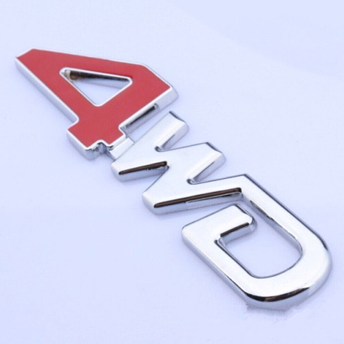 1x 4WD Chrome Metal Car Tailgate Emblem Sticker Badge 4 Wheel Drive SUV ...