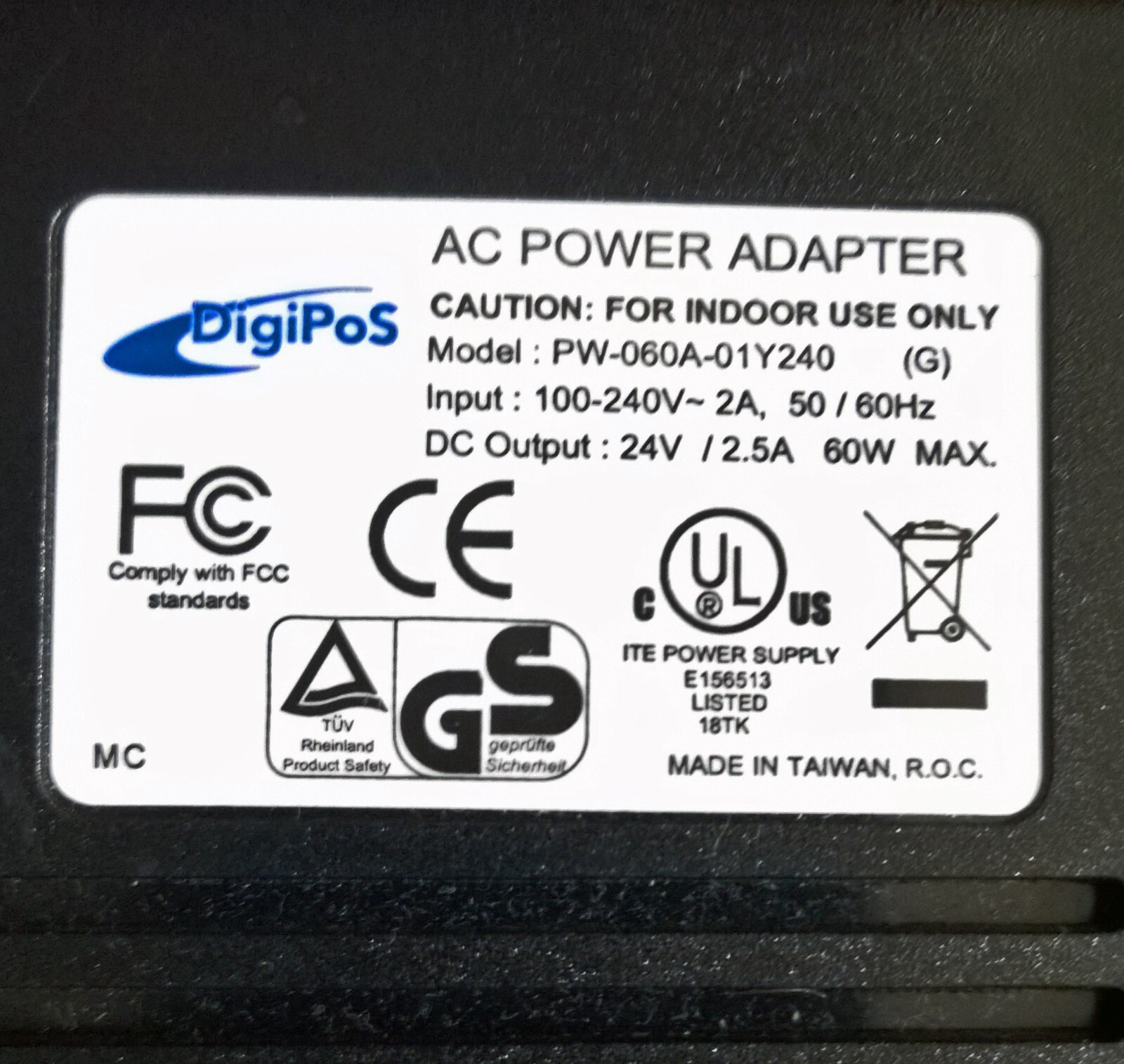 Digipos+24v+2.5a+60w+AC+Adapter+Power+Supply+Pw-060a-01y240 for sale ...