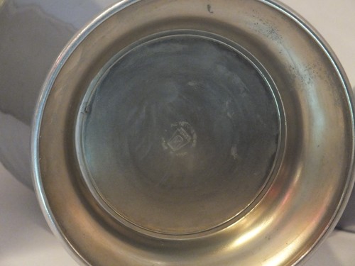 VINTAGE KEYSTONE WEAR CHROME COCKTAIL SHAKER W/ RED TRANSLUCENT ...