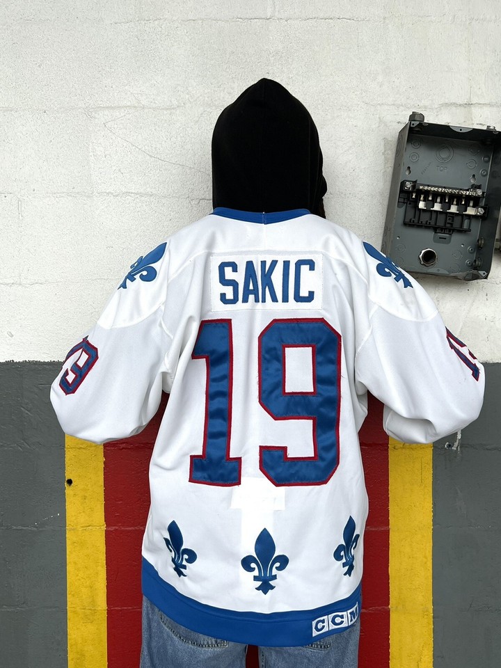 VTG Starter Center Ice Collection Joe Sakic Quebec Nordiques Stitched ...
