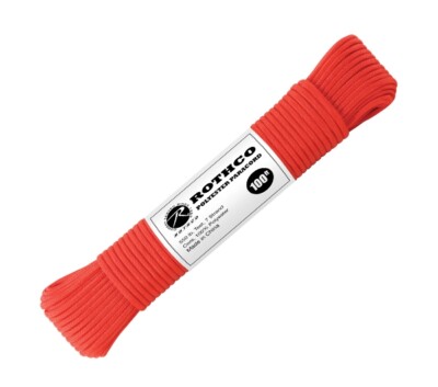 Rothco Red 100 Foot Polyester Paracord - 30805 | eBay