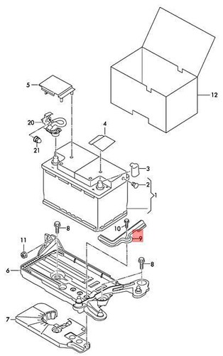 Genuine Clamping Strip For Battery VW AUDI SKODA SEAT Arteon E-Golf ...