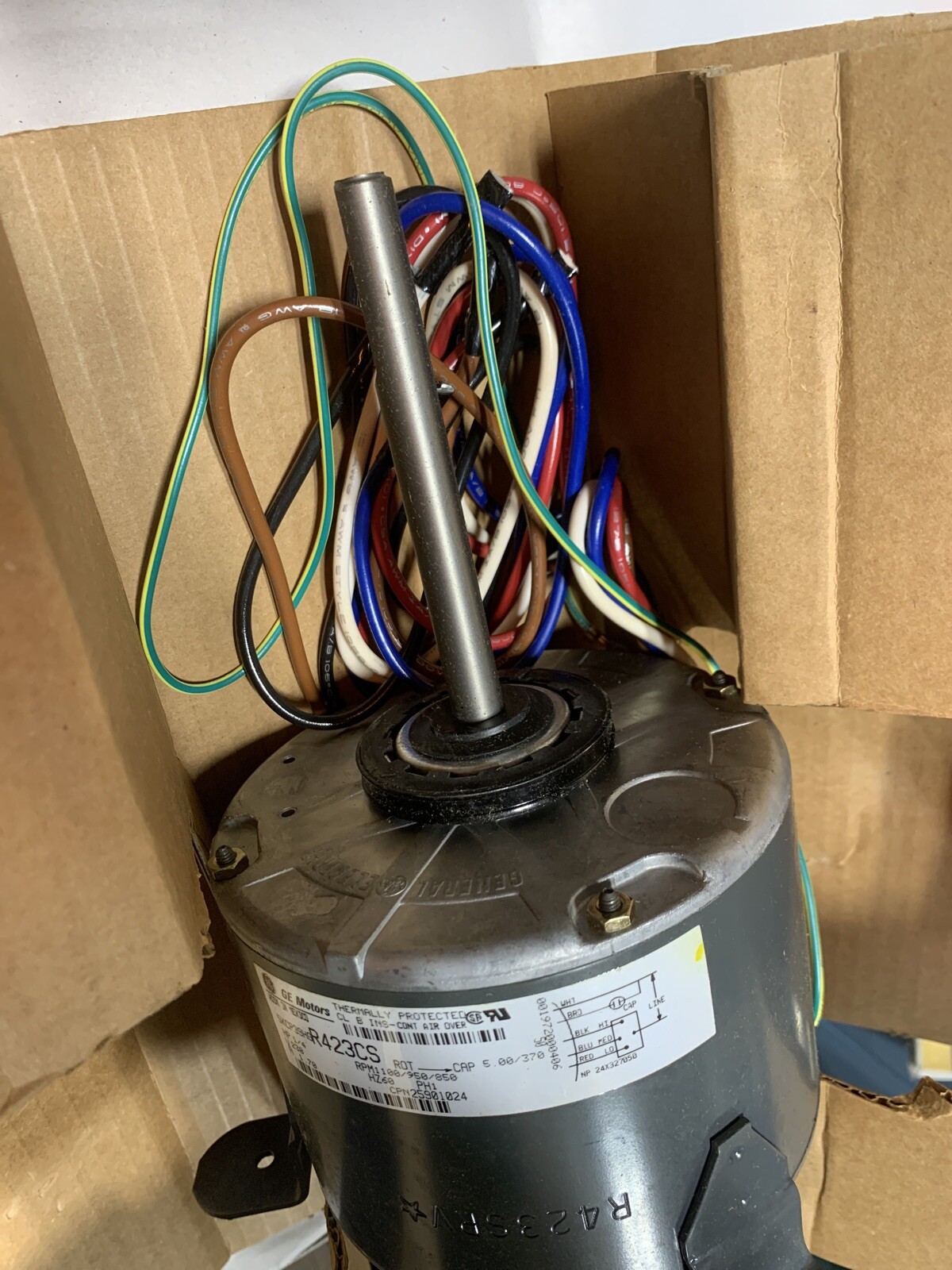 CARRIER 25901024 AC CONDENSER FAN MOTOR, 230V, 1PH, 1/4HP, 5KCP39HG ...