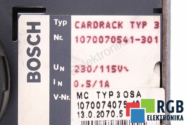 Bosch Rexroth Karten Rack Typ 3 1070070541-301 ( 1070PA ) inkl ...